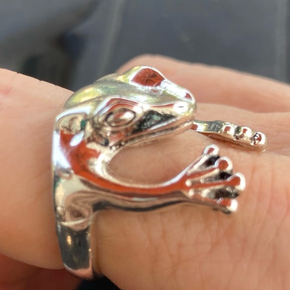 Jewelry | New Sterling Silver Super Cute Adjustable Frog Ring | Poshmark